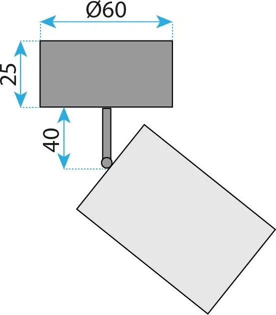 Toolight Toolight, JNH028-1C, bodové svítidlo na strop a stěnu, 1× GU10, bílá, OSW-56215