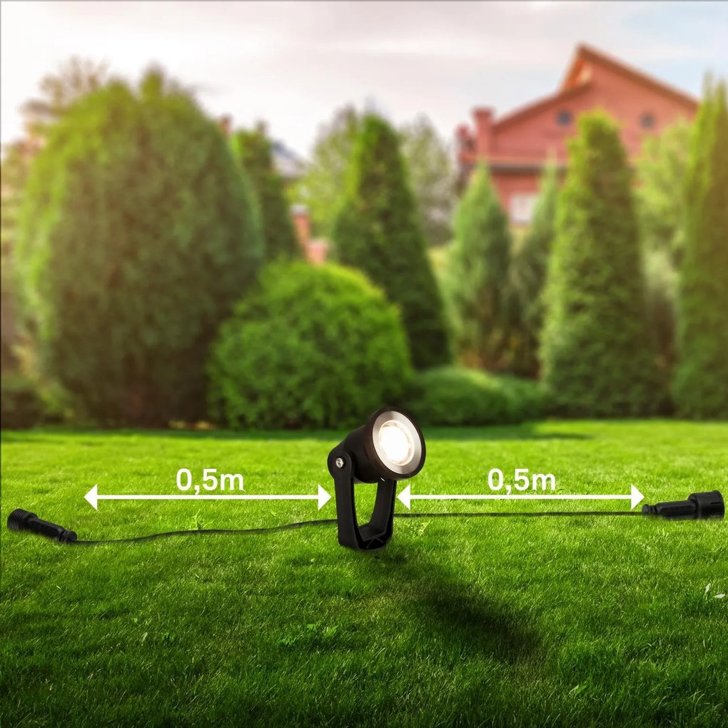 BRI 3919035 CONNECT TO SHINE prodlužovací sada Lilis sada 3ks LED zahradních bodových svítidel, IP65 - BRILONER