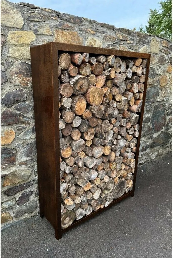 Stora Zahradní dřevník 180 x 120 x 40 cm, corten CORGARDEN 1035