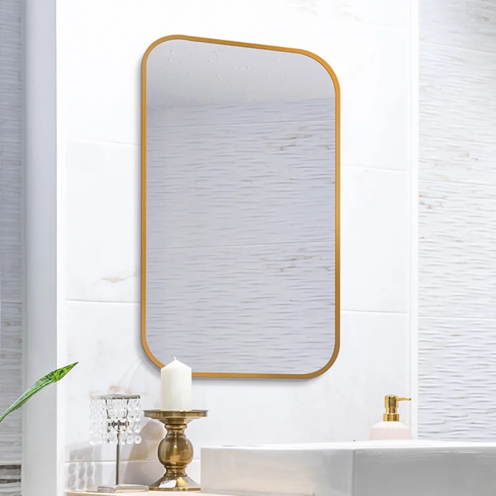 Zrcadlo Mirel SLIM Gold Rozměr: 50 x 100 cm
