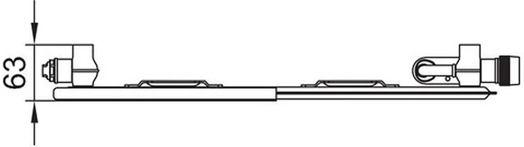 Kermi Therm X2 LINE-V deskový radiátor 10 505 x 1105 PLV100501101R1K