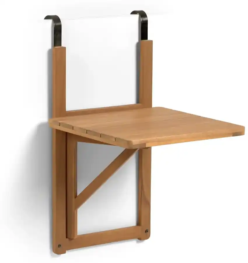 Nástěnný skládací balkonový stolek z akáciového dřeva Kave Home Amarilis |  BIANO