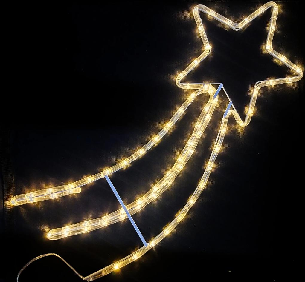 Vánoční LED dekorace, kometa, 70cm, různé barvy na výběr Barva: Studená bílá