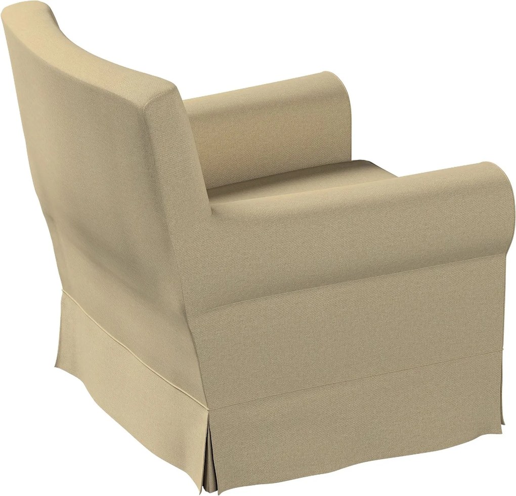 Potah na křeslo IKEA Ektorp Jennylund barva zelená látka pletený vzor