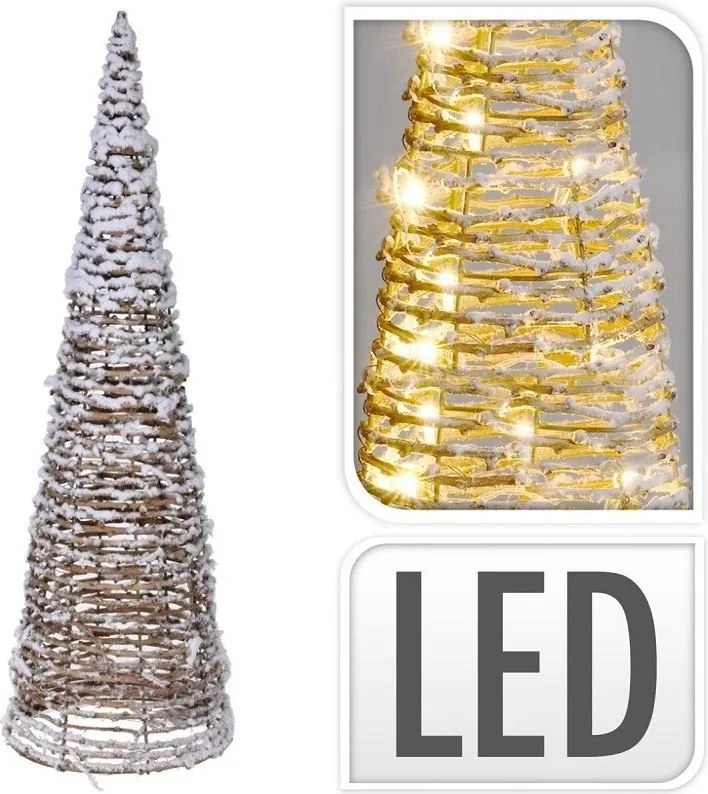 Vánoční stromeček s LED – ratanový 60 cm