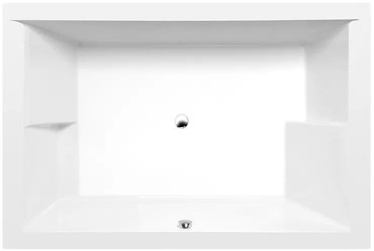 Polysan, DUPLA asymetrická vana 180x120x54cm, bílá, 13611