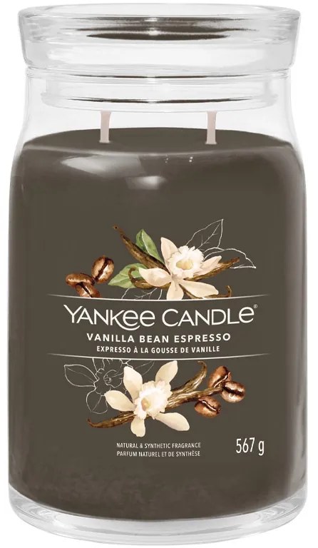 Yankee Candle – Signature svíčka Vanilla Bean Espresso (Espresso s vanilkovým luskem) Velikost: střední 368 g