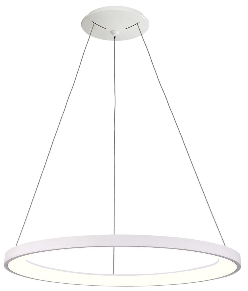 ACB Iluminacion Závěsné LED svítidlo GRACE, ⌀ 78 cm, 80W, CRI90 Barva: Bílá, Teplota světla: 4000K - denní bílá, Stmívání: TRIAC
