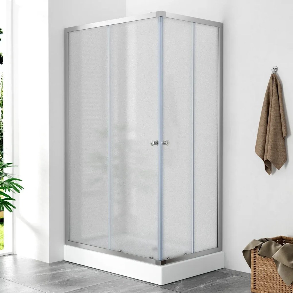 POINT LOR 120x80 Grape Obdélníkový sprchový kout s akrylátovou vaničkou