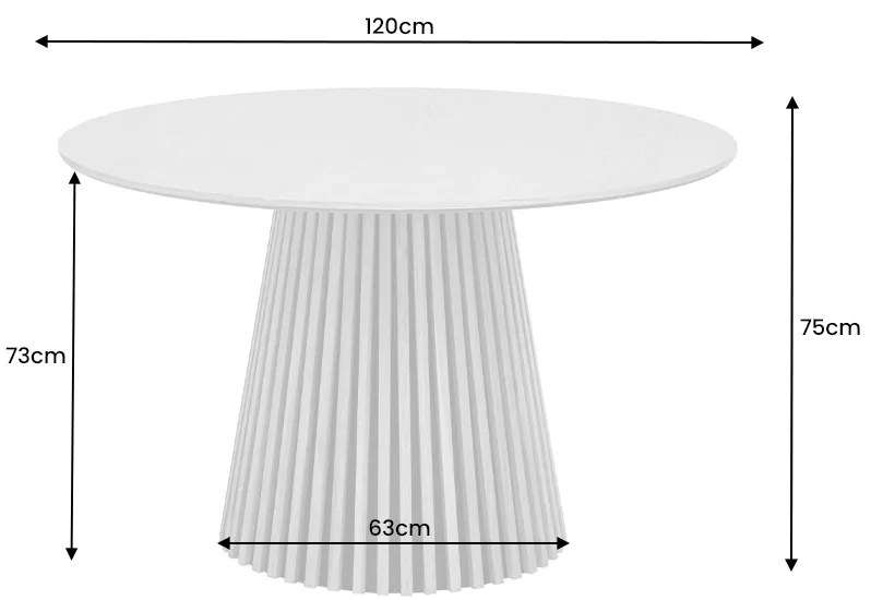 Designový jídelní stůl Wadeline 120 cm přírodní dub - II. třída