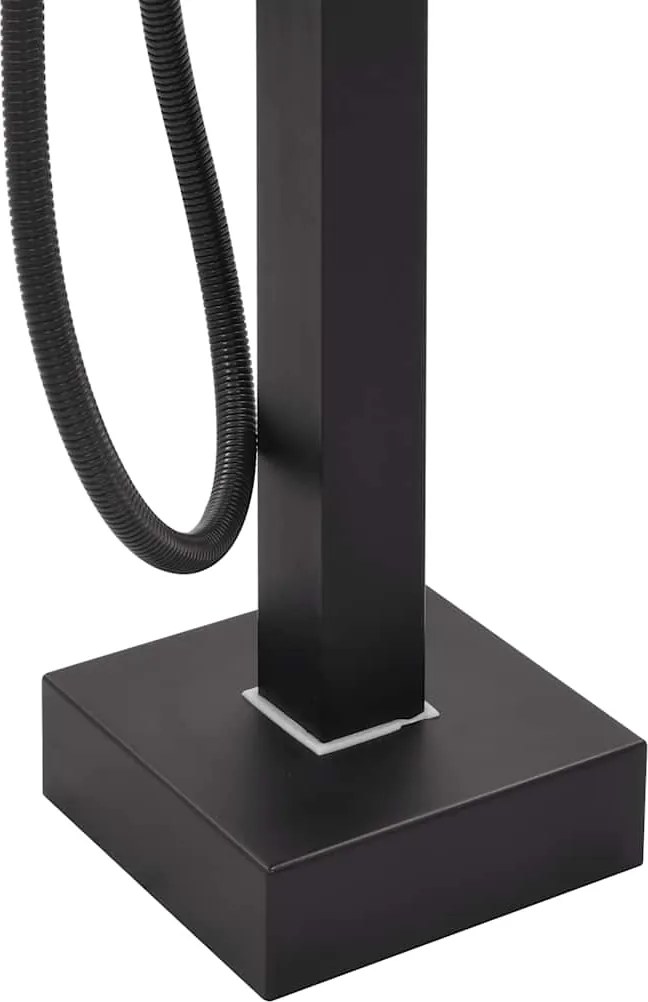 Volně stojící vanová baterie černá nerezová ocel 90 cm 145096