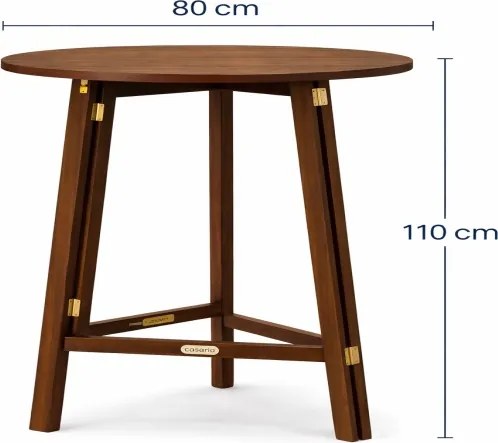Zahradní skládací stolek Averon Ø 80 cm