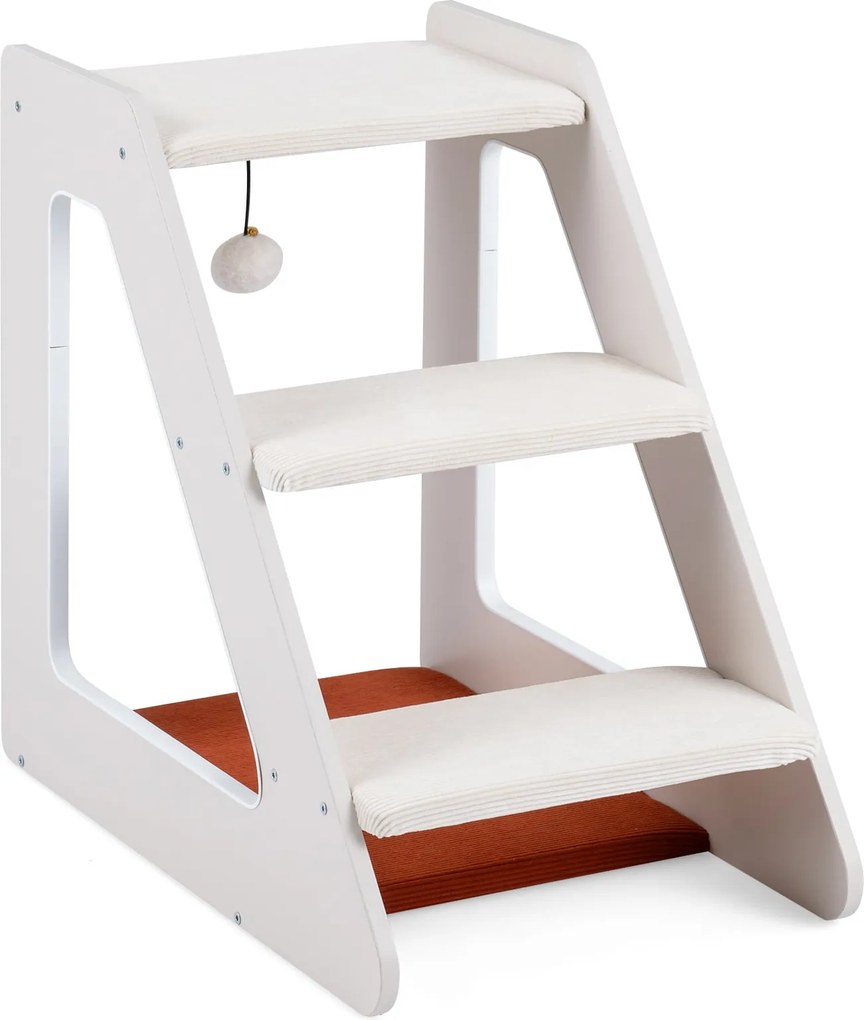 Costway Schody pro psy 3 schody pro kočky s pohodlným pelíškem pro malé