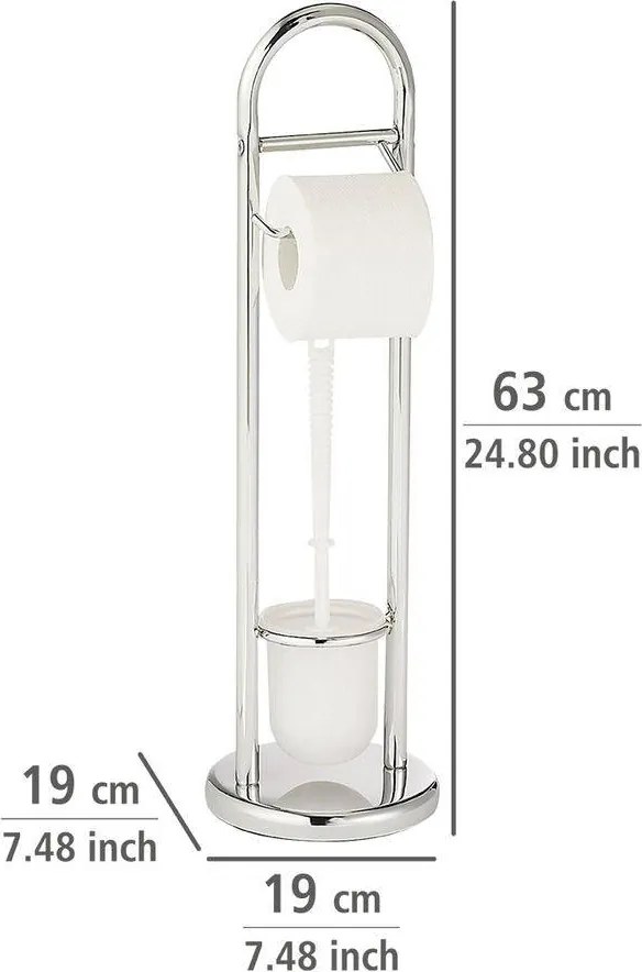 Stojan na toaletní papír a WC štětku SIENA, 2 v 1