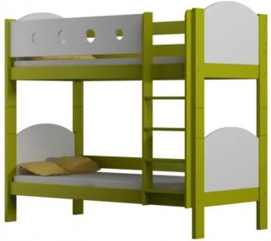 Patrová postel Vašek luk 180/80 cm zelená