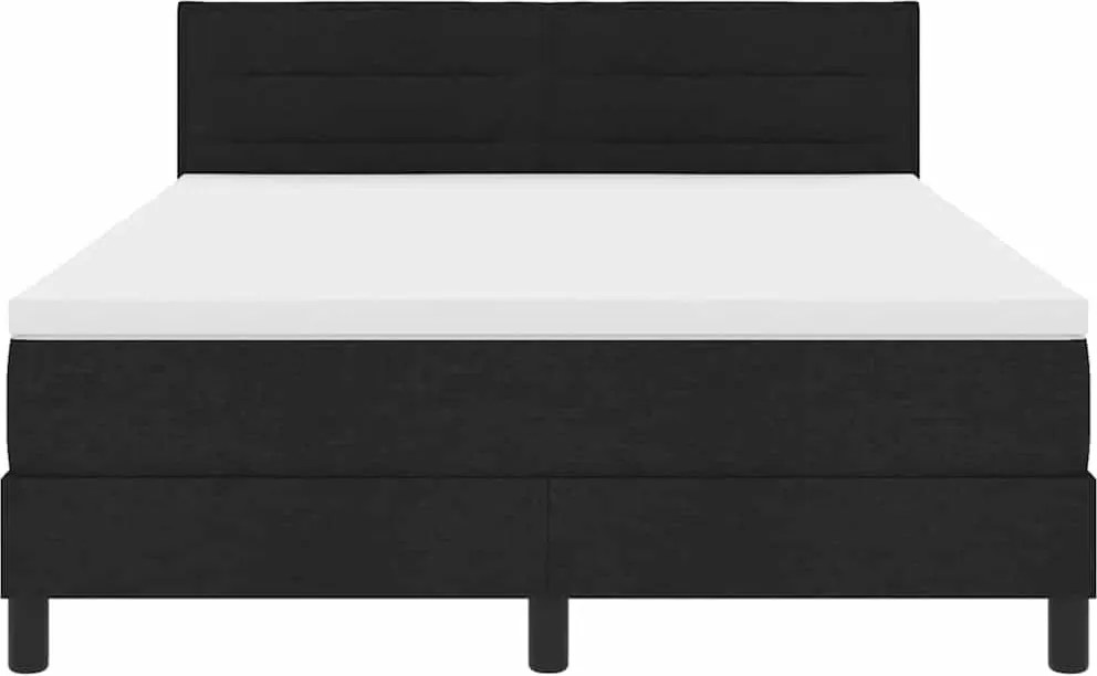Postel s boxspringem s polštářem Černý 140 x 200 cm textil 3338617