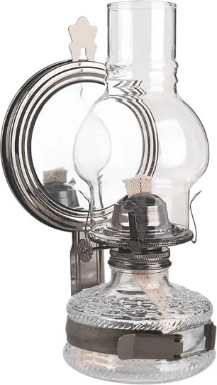 BRILAGI - Petrolejová lampa se zrcadlem MERLIN černý chrom