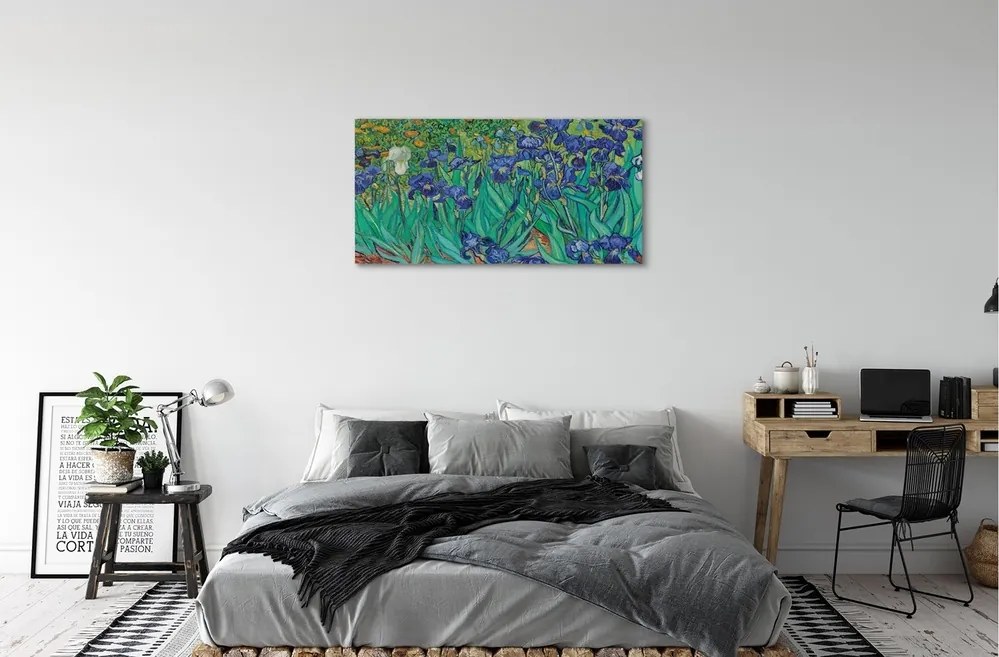 Obrazy na plátně Umění květiny duhovky 120x60 cm