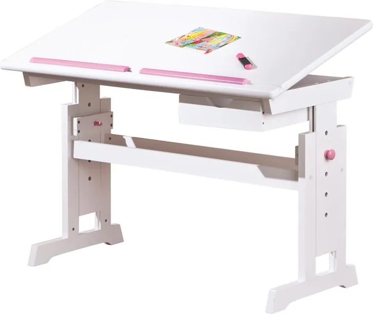 HALMAR Dětský rostoucí psací stůl BARU - 2 barvy Barevné provedení: růžová