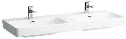 Laufen Pro S - Dvojumyvadlo, 130x46 cm, 2 otvory pro baterie, bílá H8149680001041