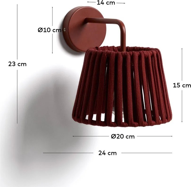 LED nástěnné solární venkovní svítidlo (výška 23 cm) Aldet – Kave Home