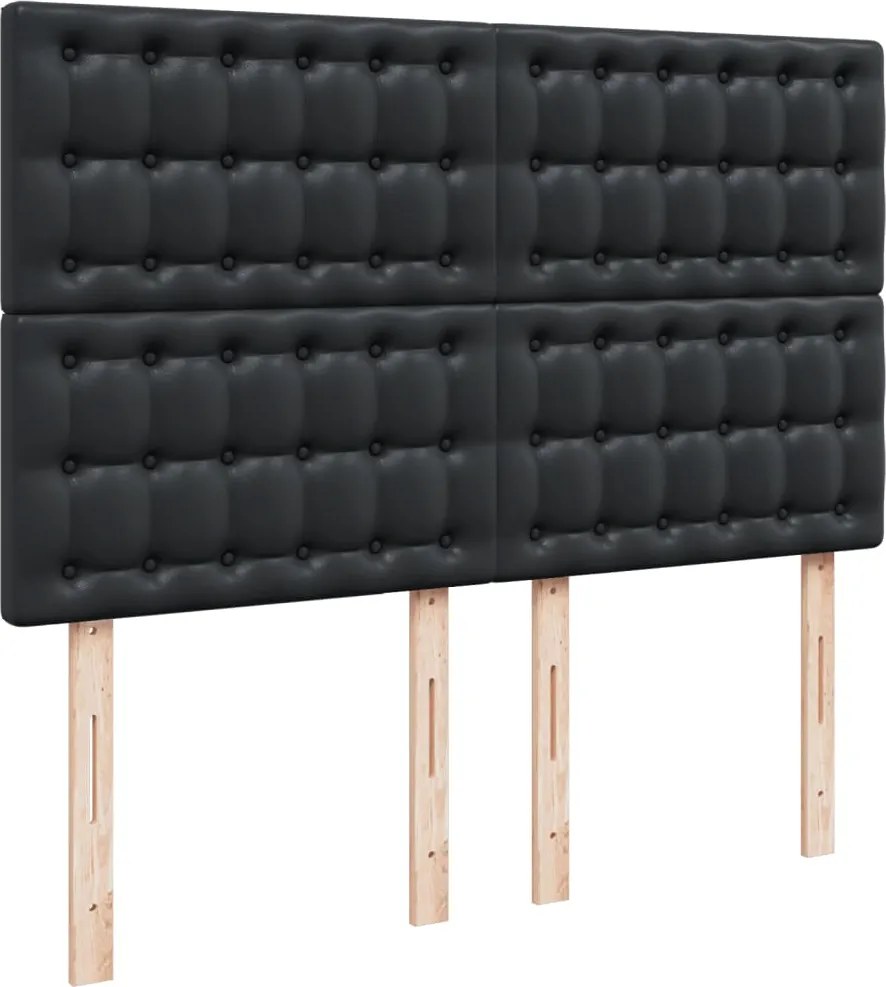 Box spring postel s matrací černá 140x200 cm umělá kůže 3293024