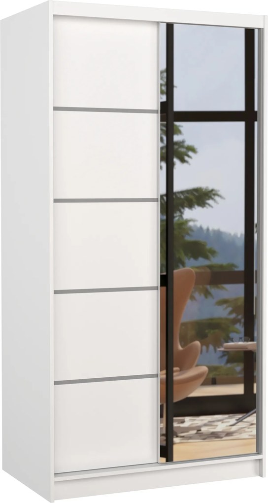 ADRK Furniture Posuvná skříň se zrcadlem ORLANDO 100 ADRK-SW-ORL-W-100