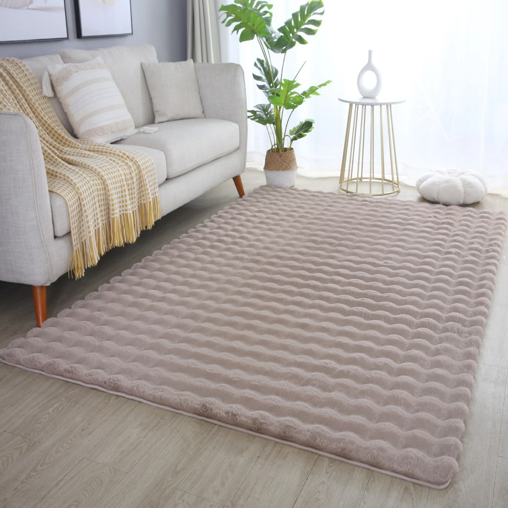 Ayyildiz, Kusový koberec Ambiance 5110 Beige, 140x200, béžová, obývací pokoj