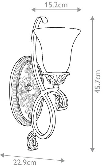 Feiss FE-SONOMAVALLEY1 - Nástěnné svítidlo SONOMA VALLEY 1xE27/60W/230V
