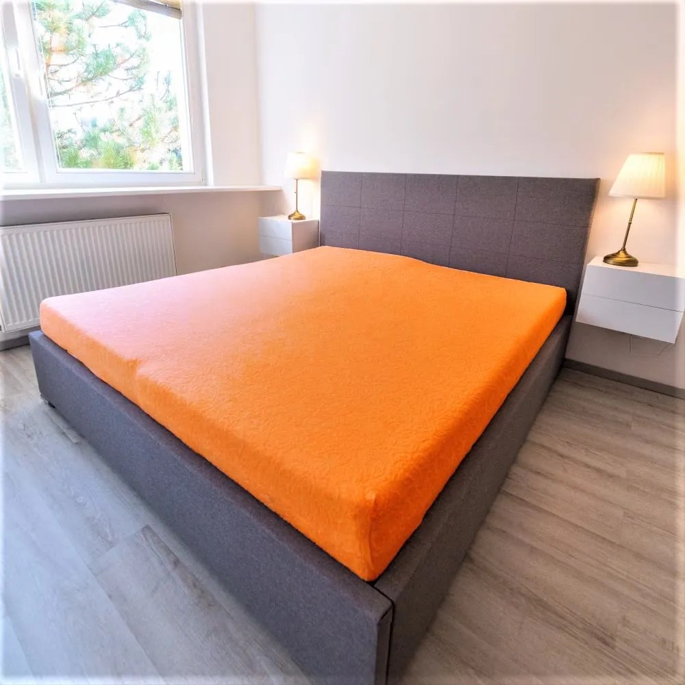 Homa žakar new prostěradlo oranžová