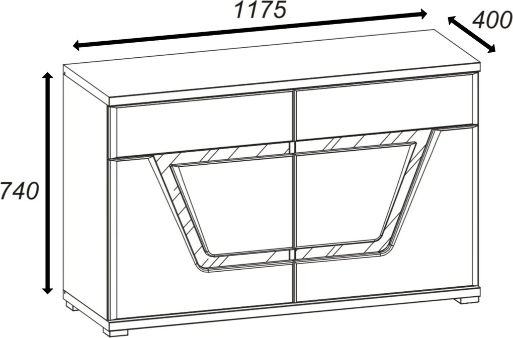 Sconto Komoda BONN ořech