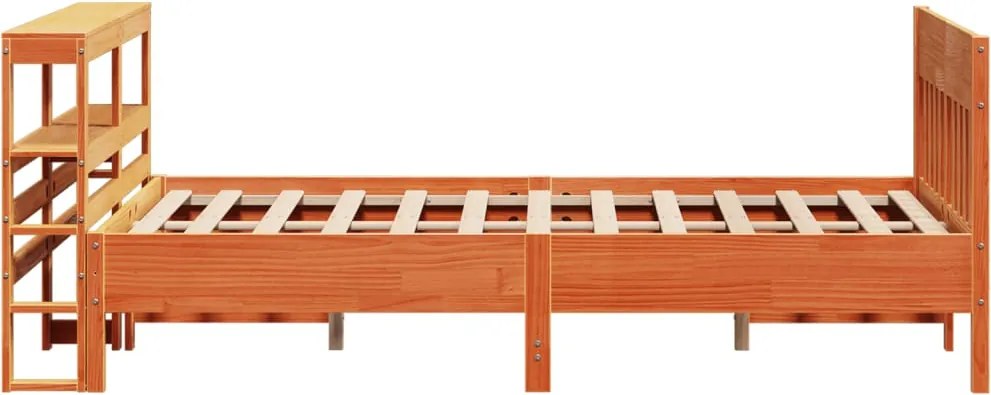 Postel bez matrace voskově hnědá 150 x 200 cm masivní borovice 3306263