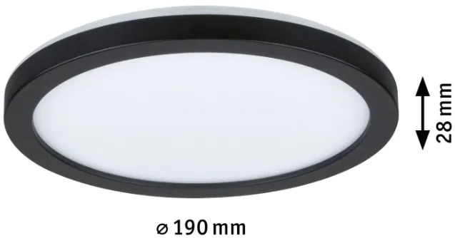Paulmann 70997 Atria Shine, černé stropní svítidlo s korónou, 11,2W LED 3000K, průměr 19cm