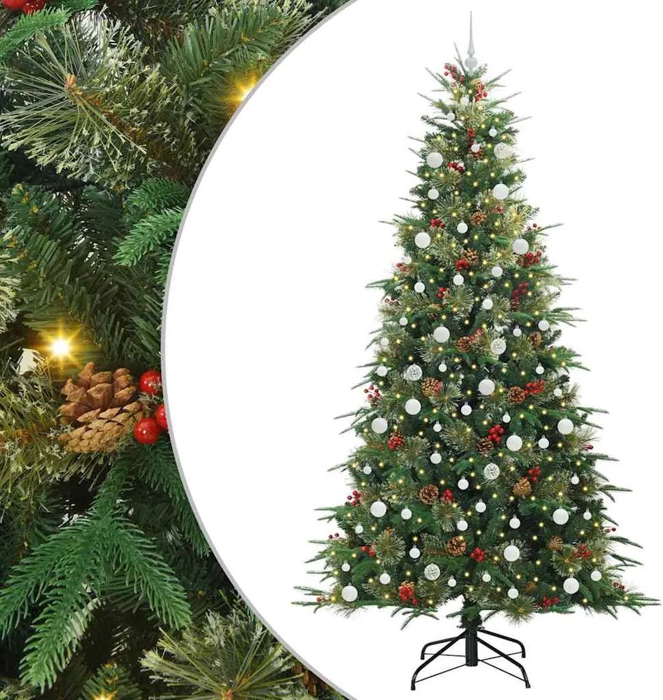 Umělý Skládací Vánoční Strom s stojanem Zelená 240 cm PE a PVC 3397448