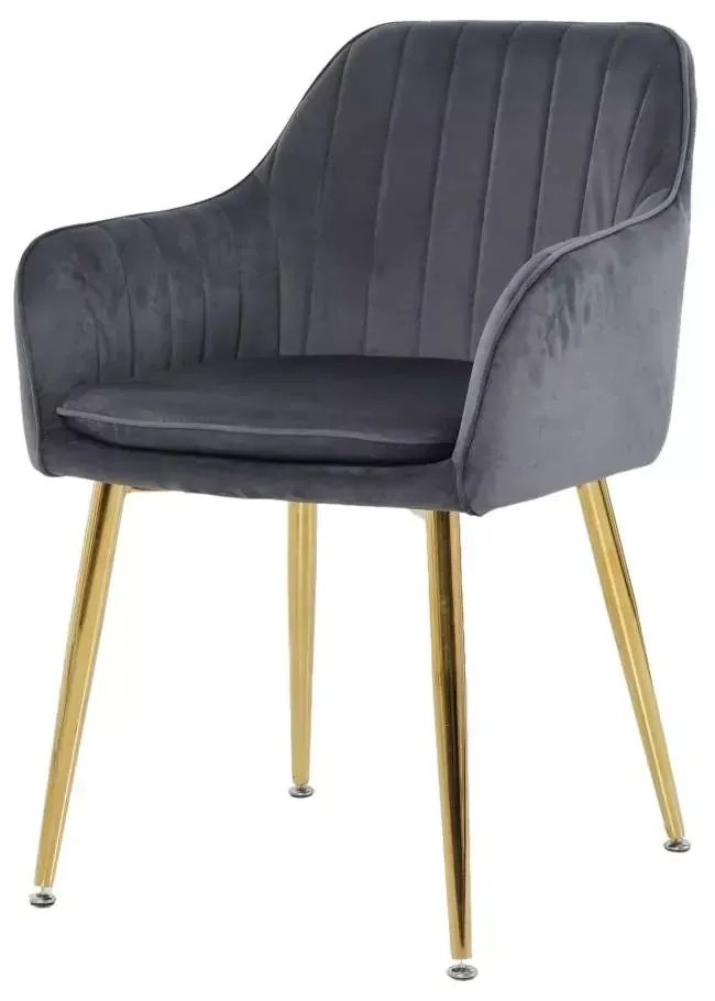 LuxuryForm DESIGN Jídelní židle AUSTIN VELUR - tmavě šedá