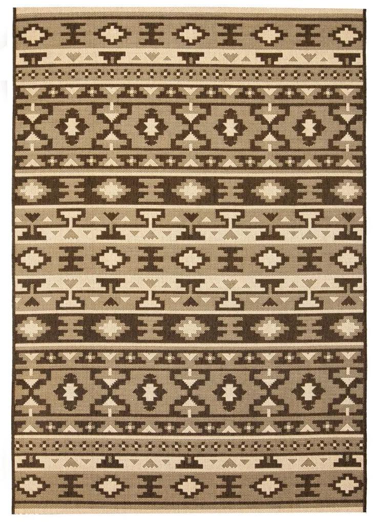 133093 vidaXL Venkovní/vnitřní kusový koberec, sisal, 120x170cm etnický vzor