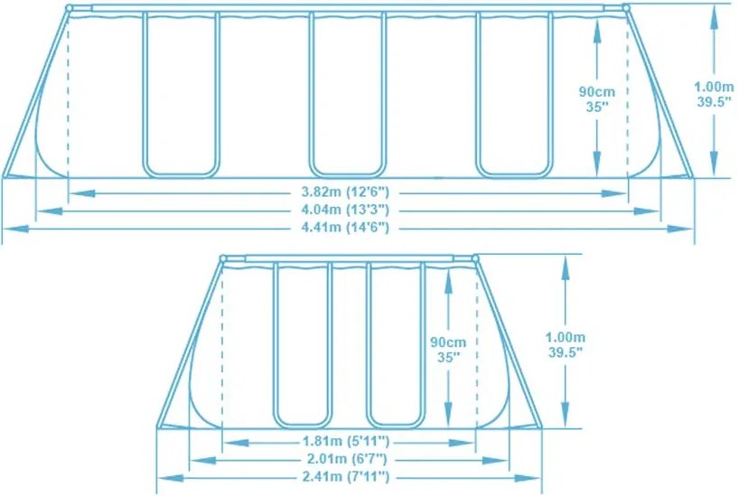 Bazén Power Steel Frame 4,04 x 2,01 x 1 m - 56441