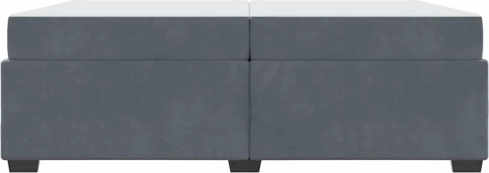 Rám postele s matrací Tmavě šedá 200 x 200 cm textil 3399309