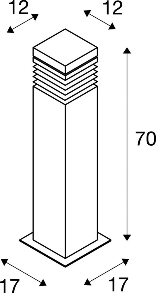 LA 231411 Venkovní svítidlo ARROCK GRANITE 70 stojanová sůl a pepř 230V E2 - BIG WHITE (SLV)