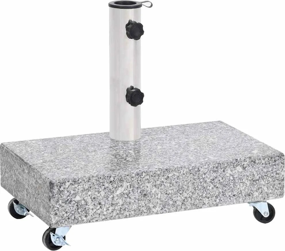Stojan na slunečník světle šedý 45 x 25 x 8,3 cm žula 313666