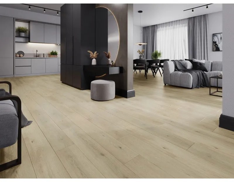 Mexen Calera, vinylová podlaha 1227 x 187 mm LVT Dryback 2,5 mm, PVC podklad, 4stranná V-drážka, dub, F1320-1227-187-255-4V1-01