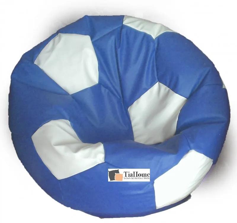 Sedací vak fotbalový míč XXL TiaHome - modro bíla