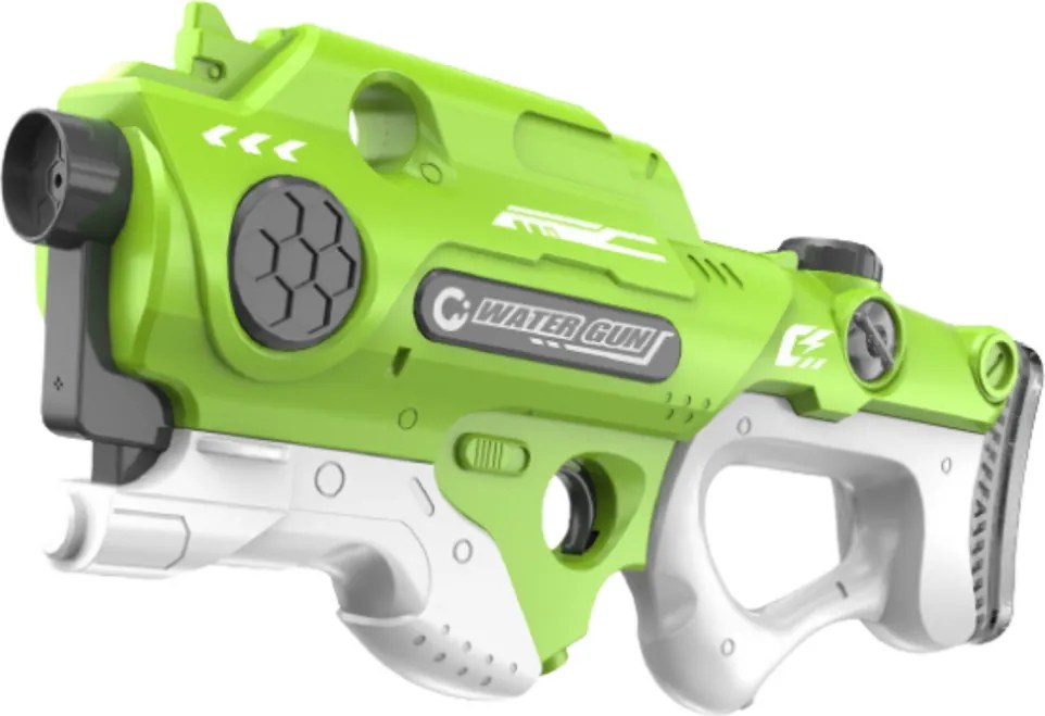 LEAN Toys Vodní puška elektrická automatická zelená