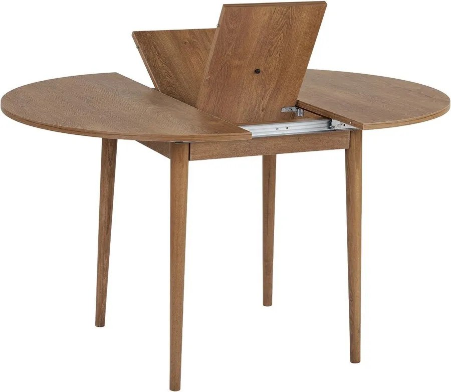 Kulatý rozkládací jídelní stůl s přídavnou deskou v dekoru dubu ø 100 cm Viona – Kalune Design