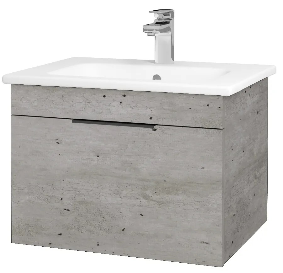 Dřevojas Koupelnová skříň ASTON SZZ 60 Varianta: N01 Bílá lesk / Úchytka T05 / N07 Stone