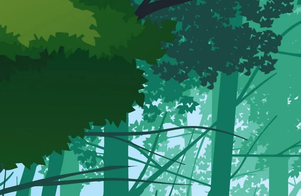 Obraz les z pohádky Velikost (šířka x výška): 120x80 cm