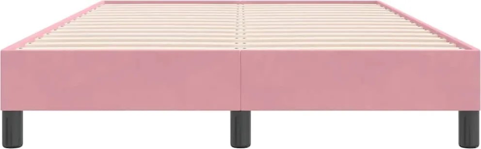 Postel Box Spring bez matrace růžová 120x220 cm samet 3315872
