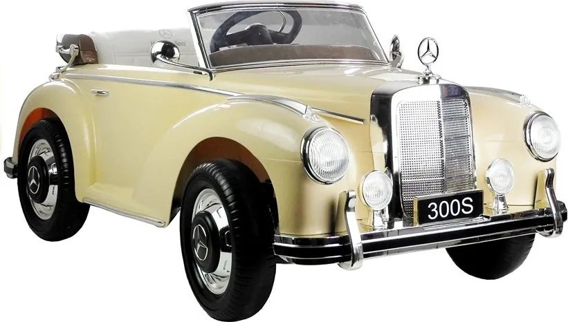 LEAN CARS Autíčko na baterii Mercedes 300S, béžové