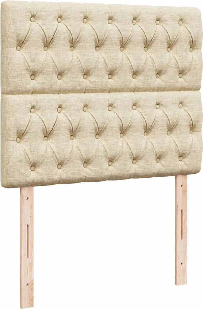 Box spring postel s matrací krémová 120x190 cm textil 3291619