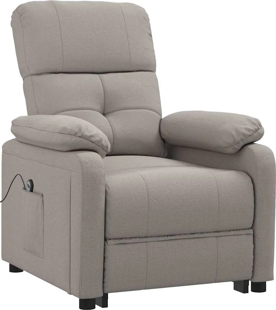 Elektrické polohovací křeslo taupe textil 3073810